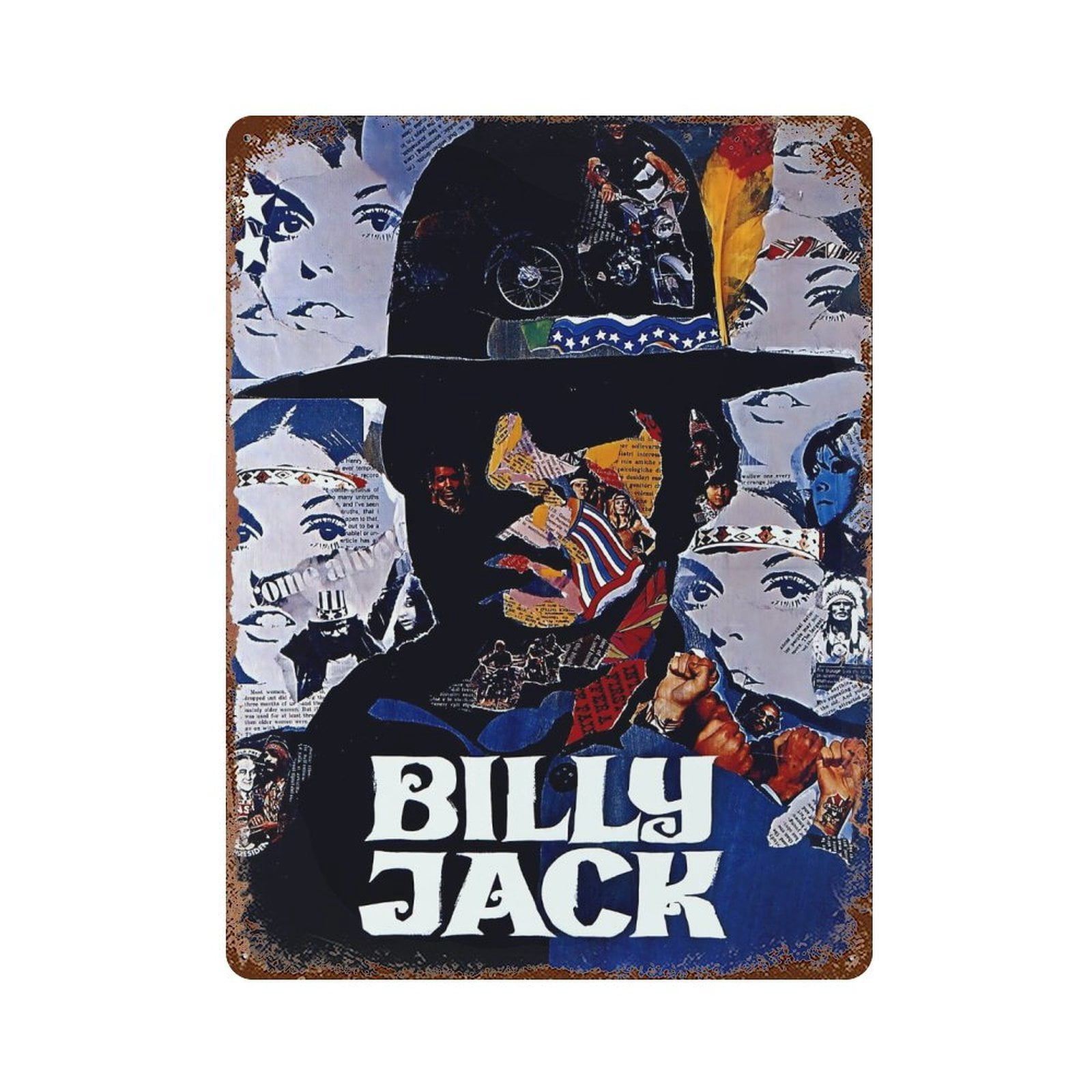 Billy Jack Movie Tin Metal Decorative Wall Paintings - Vintage Artwork ...