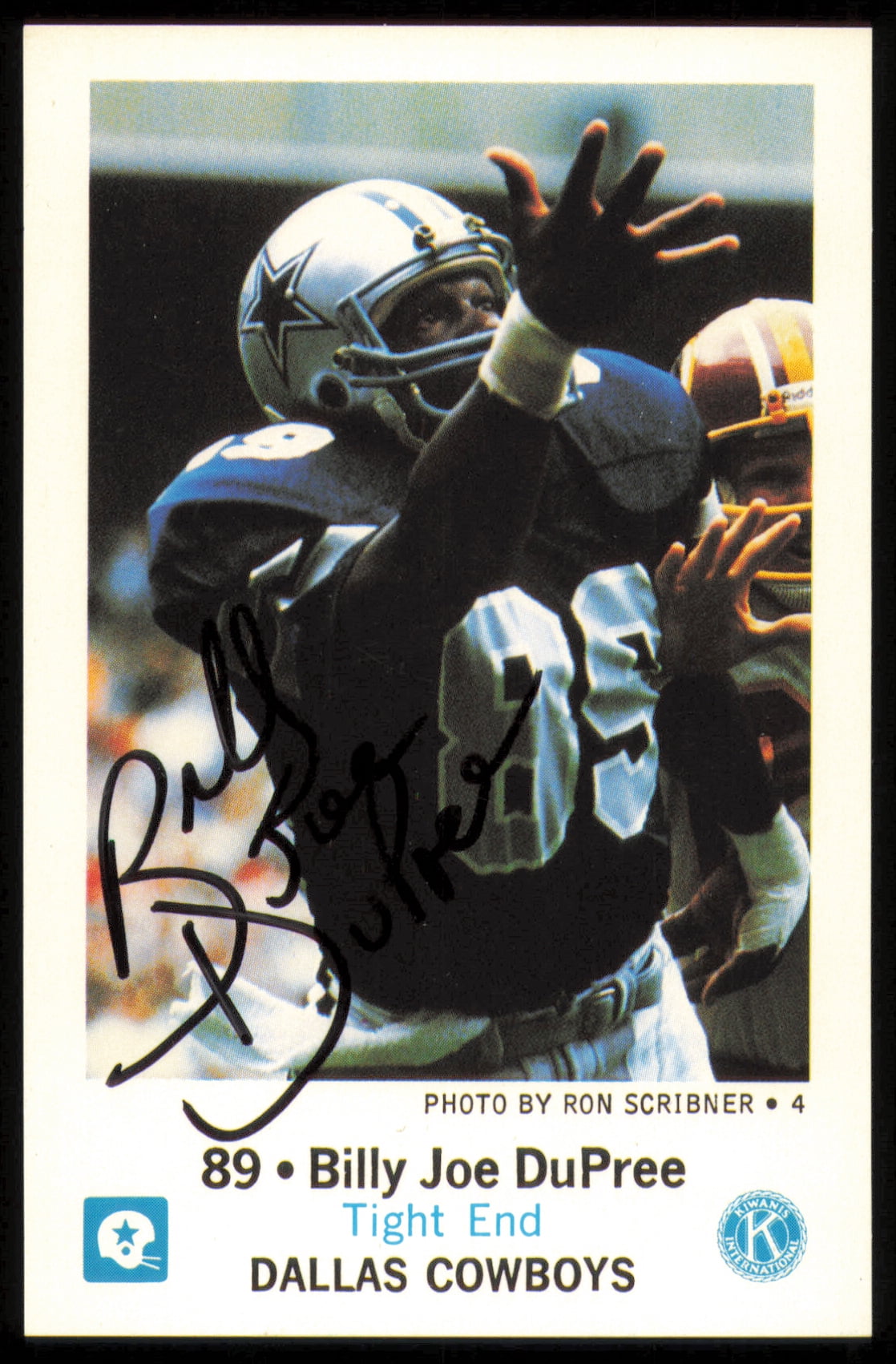 Billy Joe DuPree Autographed 1983 Police Card Dallas Cowboys SKU ...