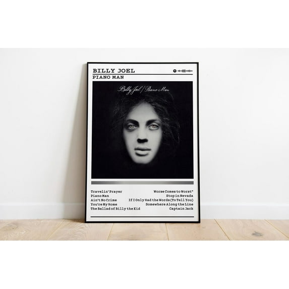 Billy Joel Piano Man : Album Cover Art Print #207, Unframed Canvas Size ...