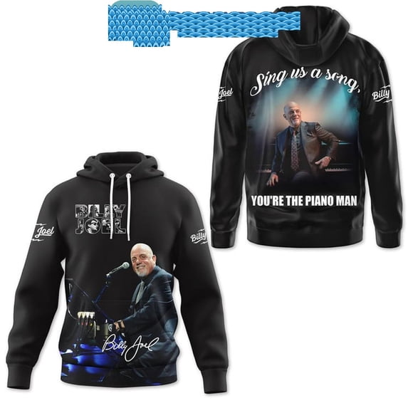 Billy Joel Sing Us A Song Youre The Piano Man Hoodie T-Shirt - Walmart.com
