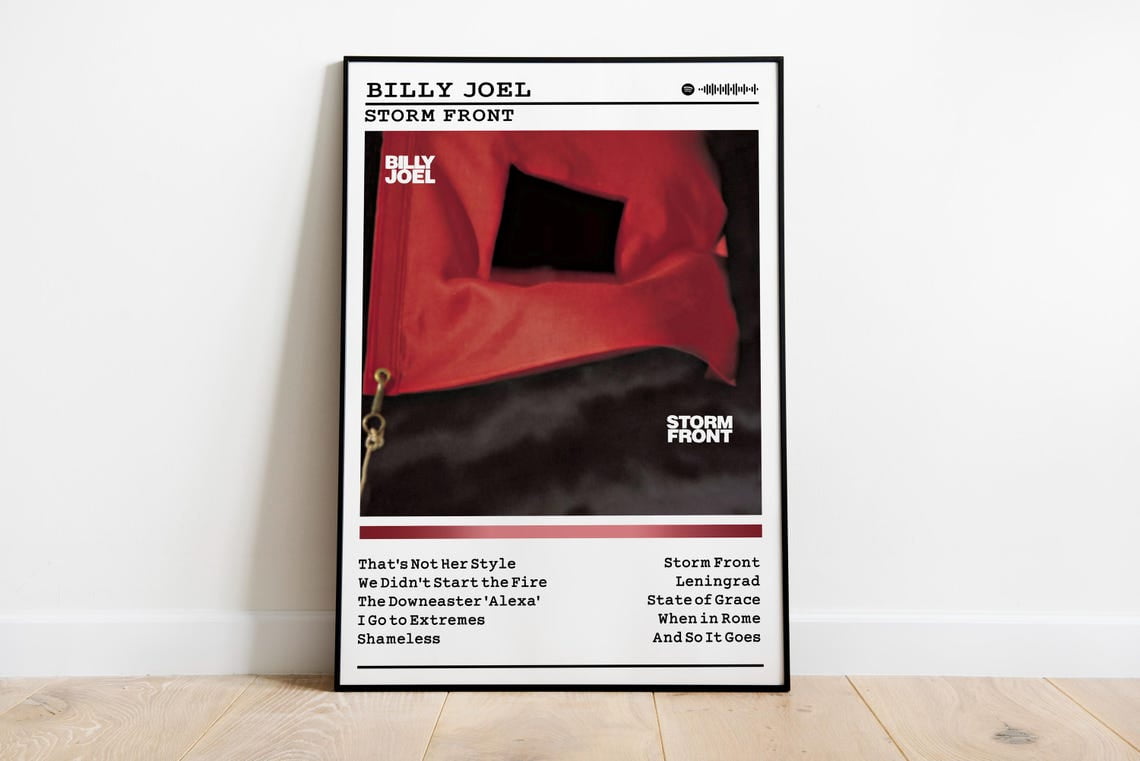Billy Joel Storm Front : Album Cover Art Print #622, Stretched Canvas ...