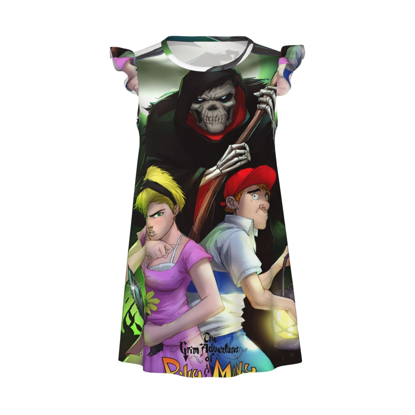 Billy & Mandy Girl's Nightgowns Printed Princess Casual Kids Pajamas ...
