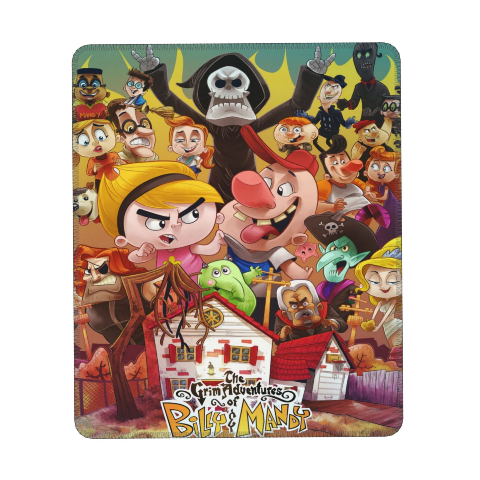 Billy & Mandy Mouse Pad Personalized Gaming Mouse Mat With Stitched ...