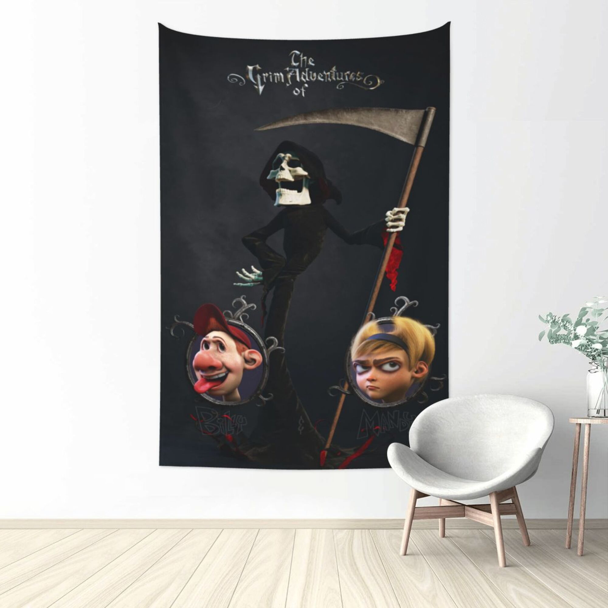 Billy & Mandy Tapestry Large Banner Wall Hanging Tapestries Aesthetic ...