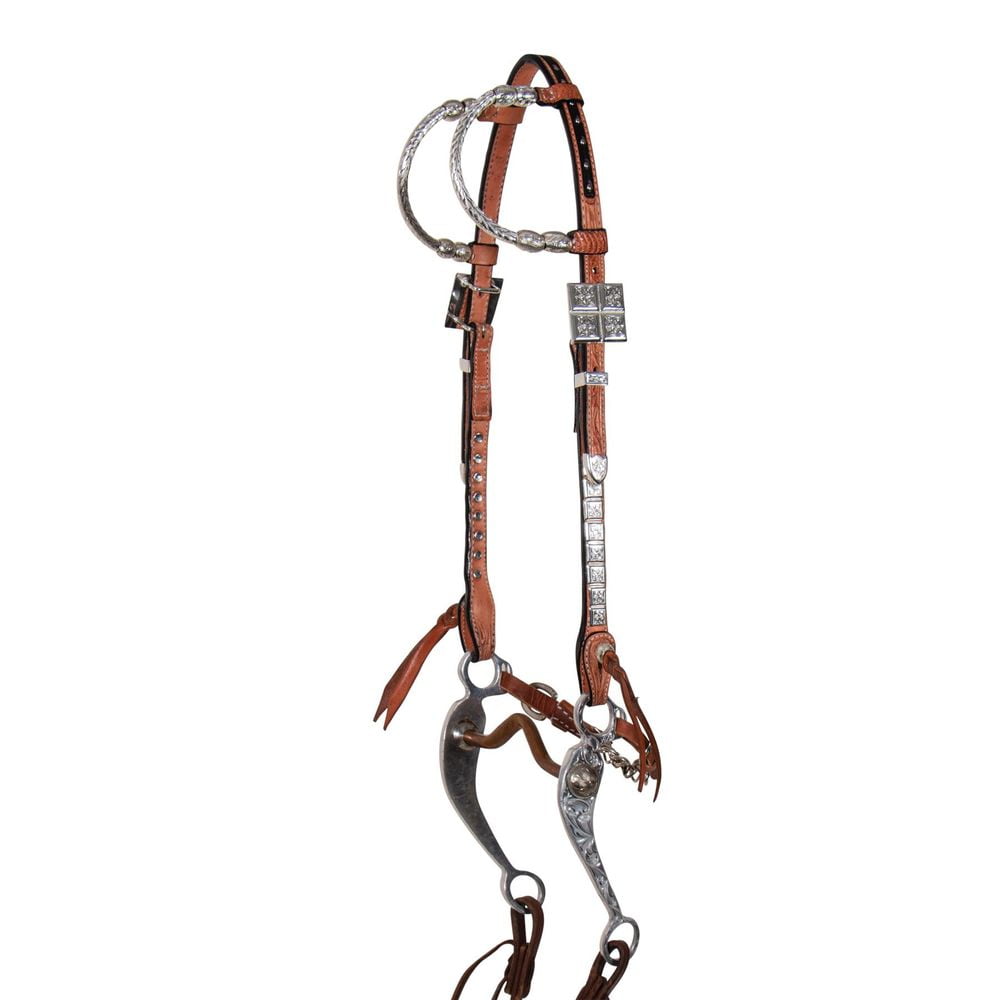 Billy Royal Mesquite Two Ear Headstall | Silver Two Ear Design | Light ...