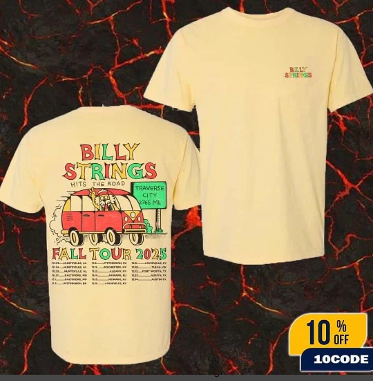 Billy Strings Fall 2025 Seeing Flower Tee With Dates Champagne Rodman ...