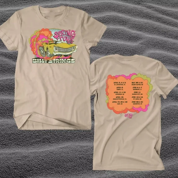 Billy Strings Spring Tour 2025 Double Sided T Shirt Full Size S-5XL ...