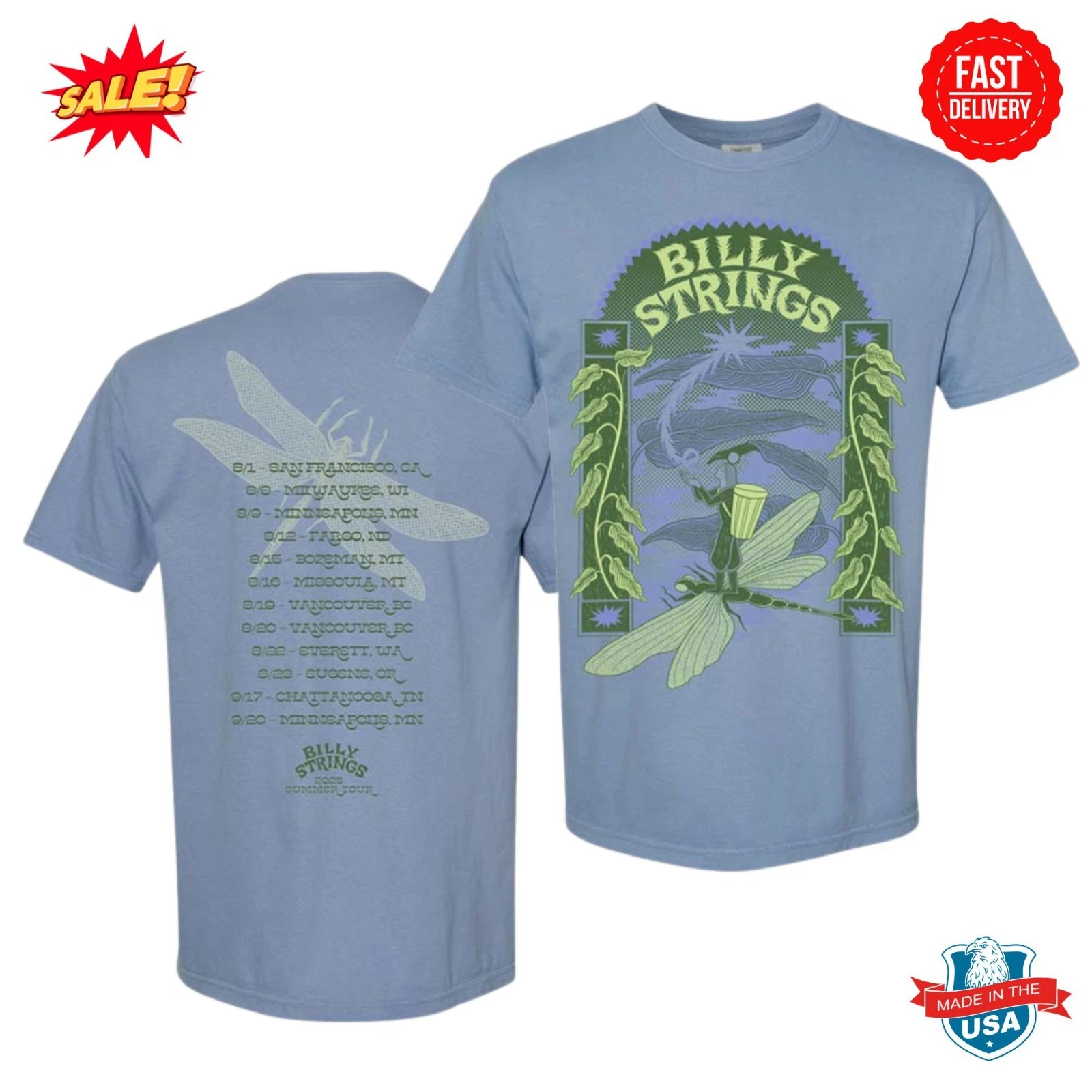 Billy Strings Summer 2025 Tour Merch The Collector With Dates Two Sided ...