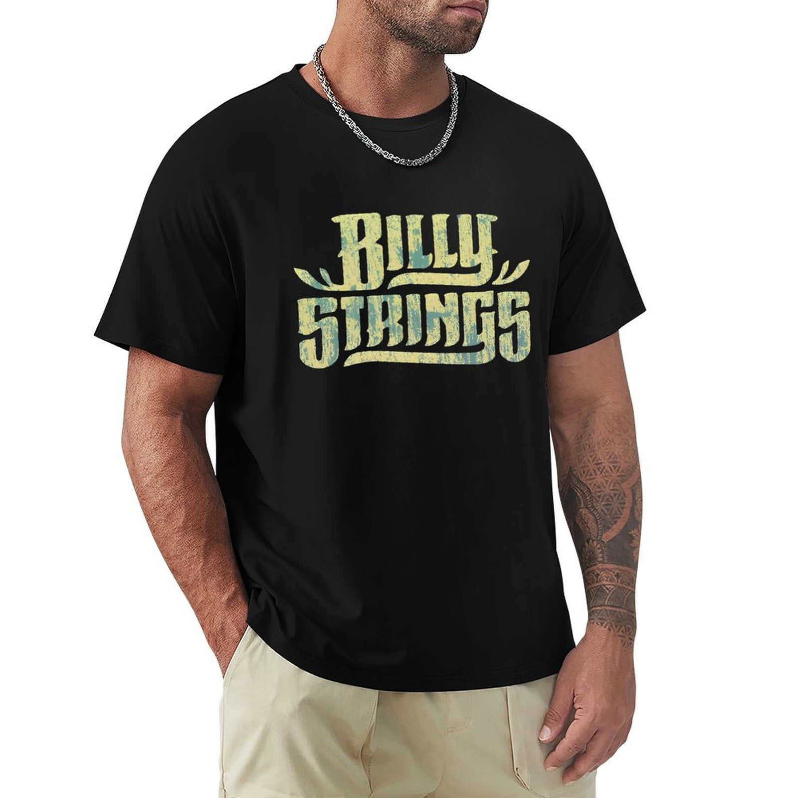 Billy Strings Zesty Men's Cotton Short Sleeve T-Shirt Crew Neck Top ...