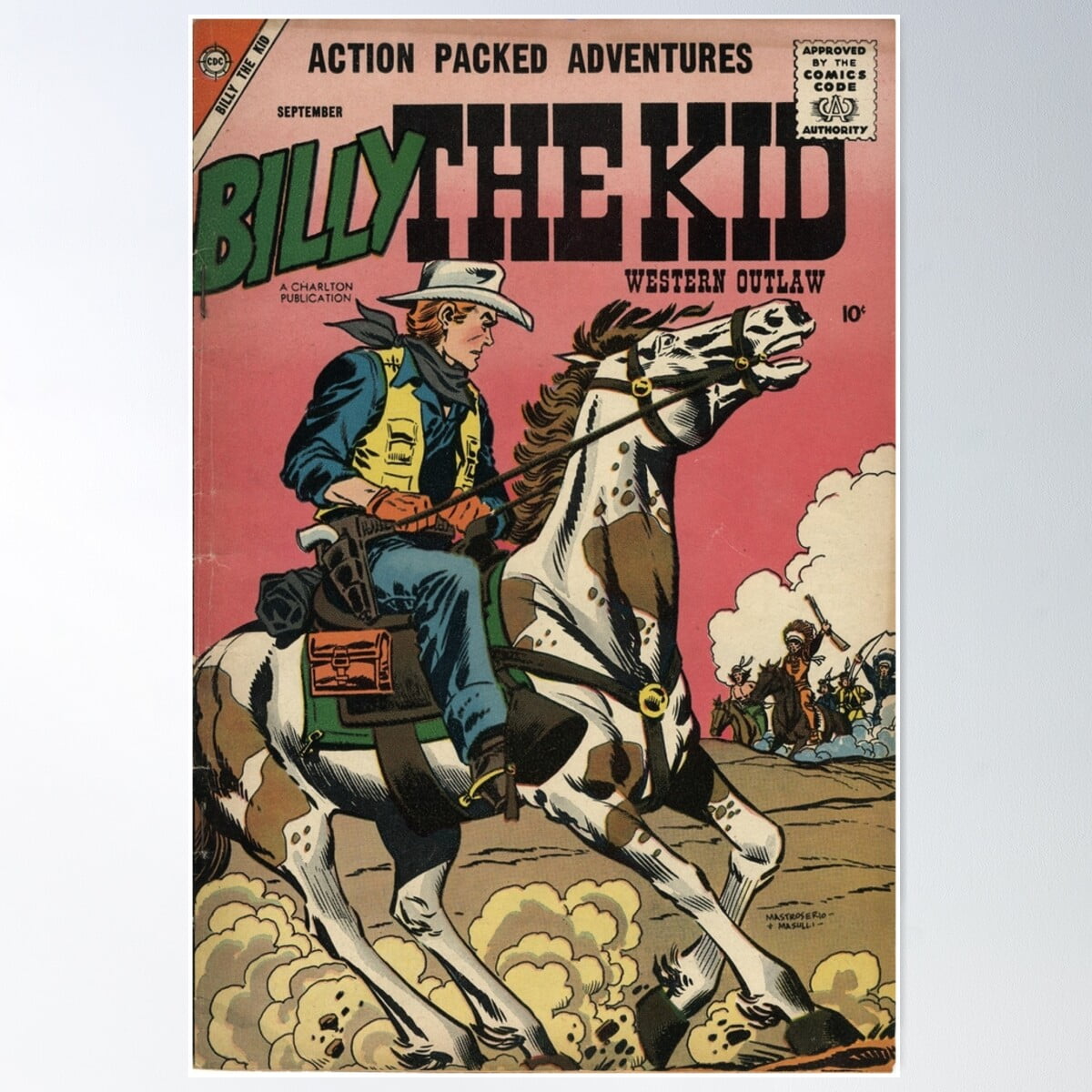 Billy The Kid | Vintage Western Comic Book Cover | Retro Cowboy Comics ...
