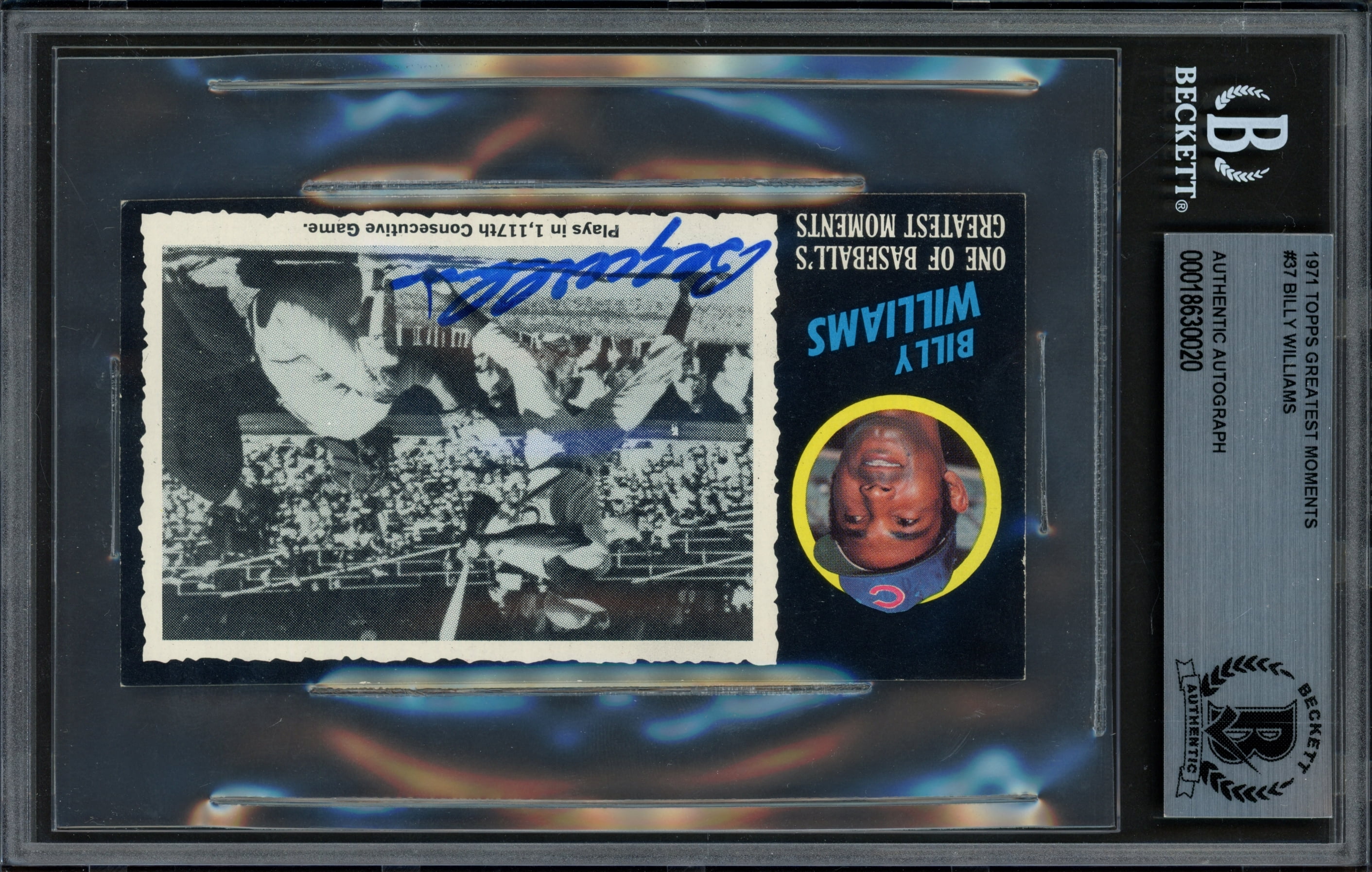 Billy Williams Autographed 1971 Topps Greatest Moments Card #37 Chicago ...