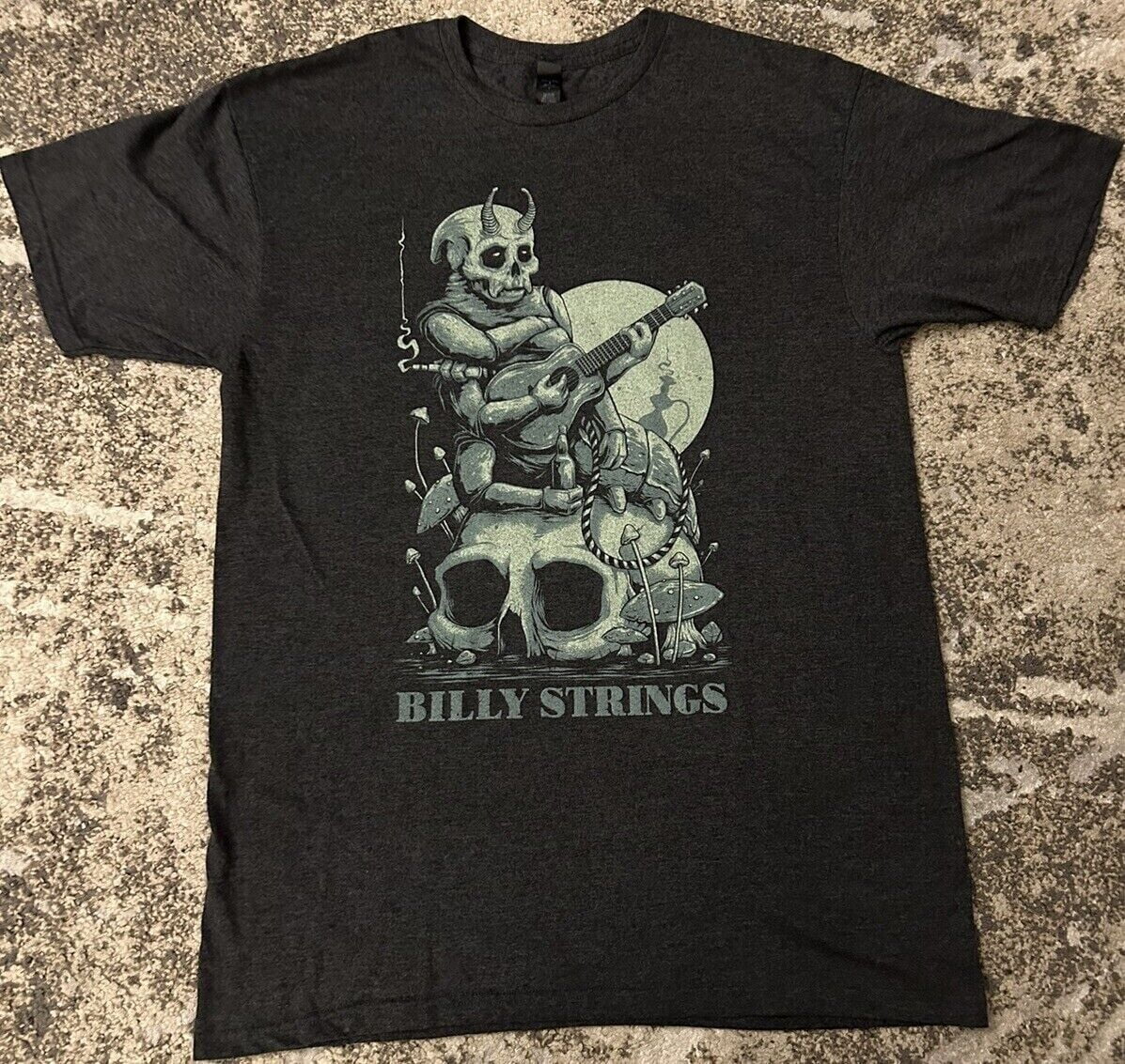Billy strings caterpillar mushroom skull T-shirt Black Cotton All Sizes BO1070 - Walmart.com
