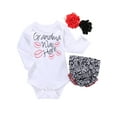 Bilo Baby Girl "Grandma was Here" Cotton Top and Bloomer with Headband ...