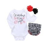 Bilo Baby Girl "Grandma was Here" Cotton Top and Bloomer with Headband ...