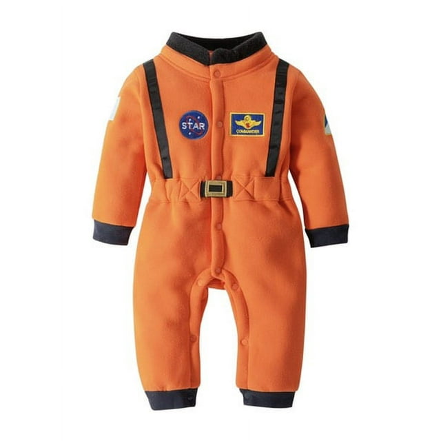 Bilo Baby Toddler Boy Halloween Orange Astronaut Fleece Costume ...