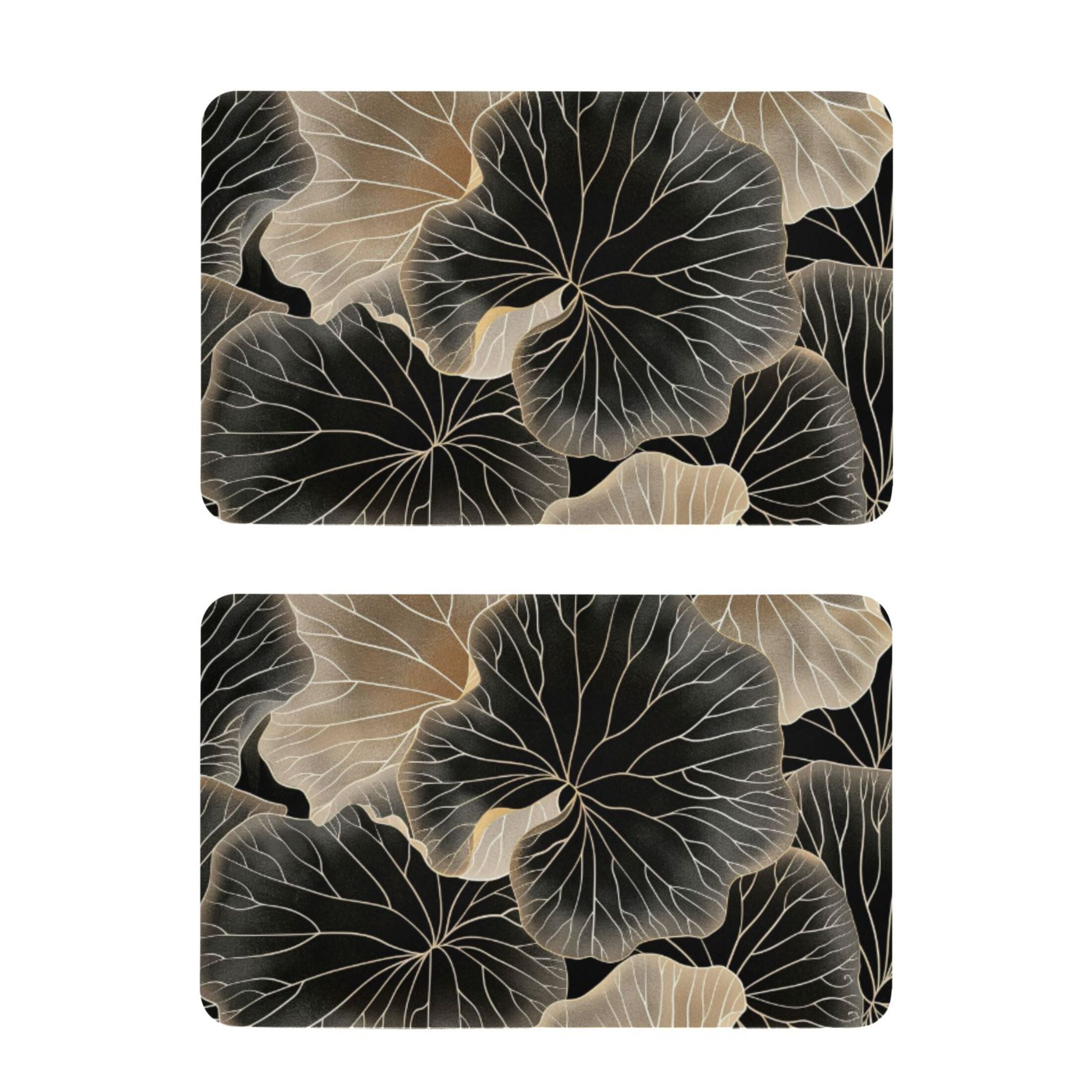 Biloba Leaves Outline Refrigerator Magnet Stickers Square Fridge ...