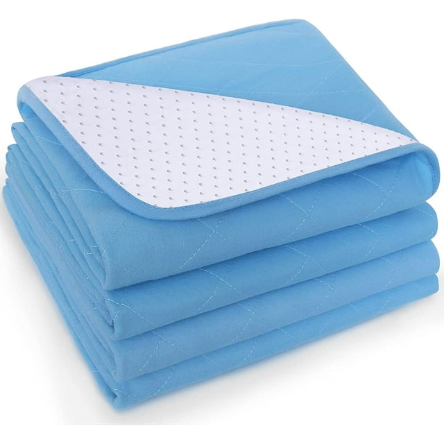Biloban Absorbent Waterproof Bed Pads, Anti-Slip, Washable, 4 Pack, for ...