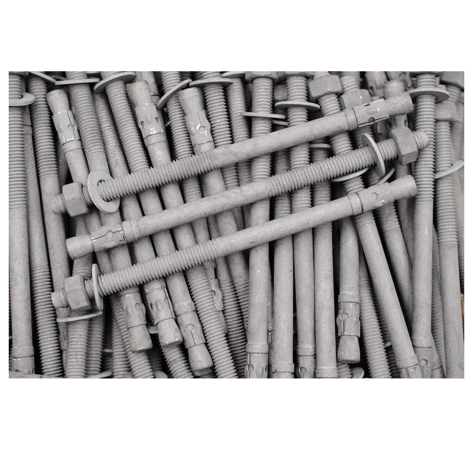 Bilot (10) Galvanized Concrete Wedge Anchor Bolts 1/2 x 8-1/2 Includes ...