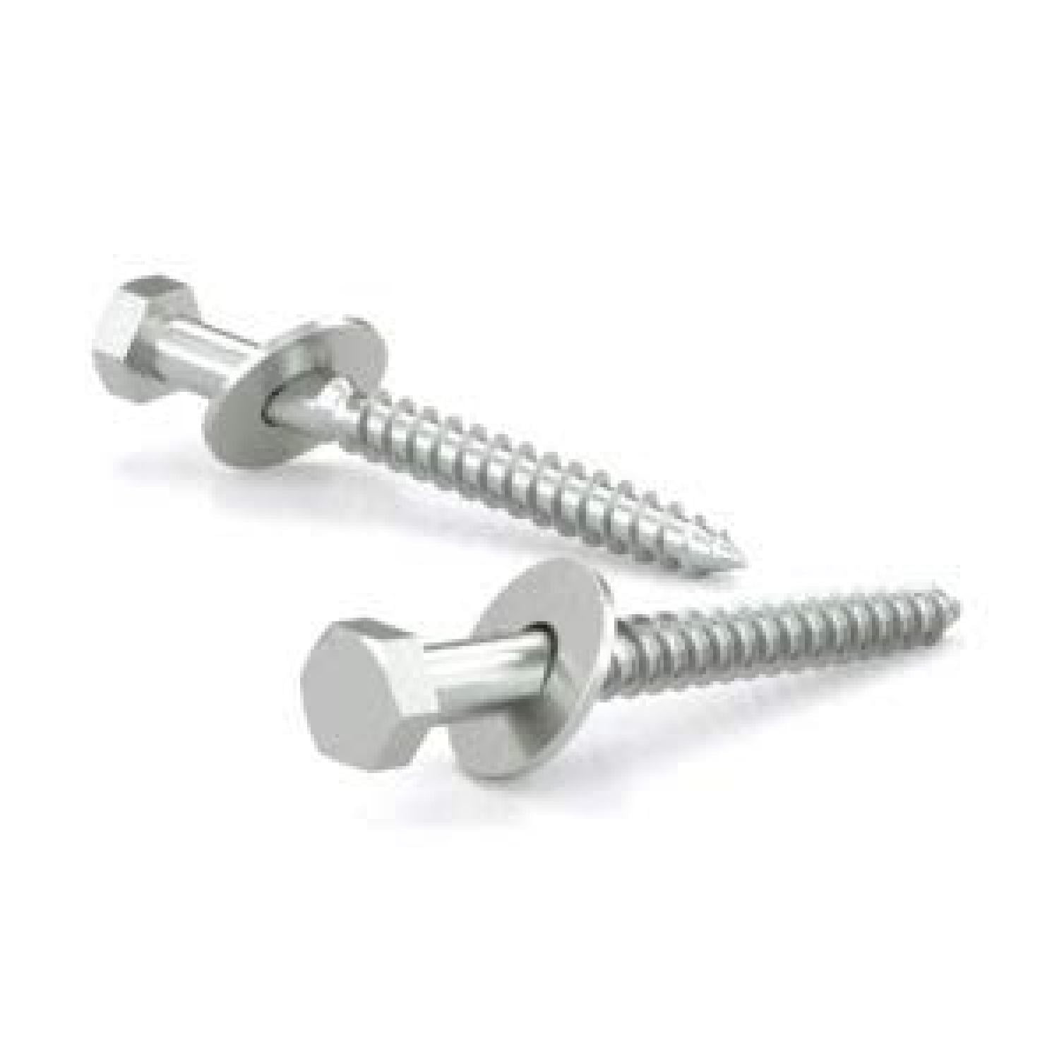 Bilot 3/8inches x 14inches Zinc Lag Screws w/Flat Washers, Grade A ...