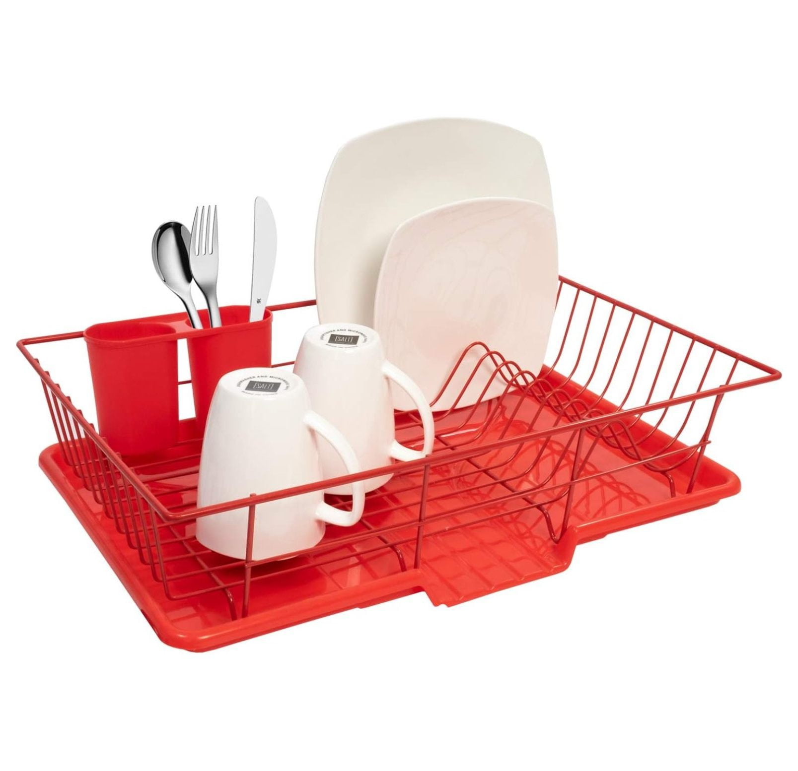 Bilot 3 Piece Dish Drainer Rack Set with Drying Board and Utensil ...