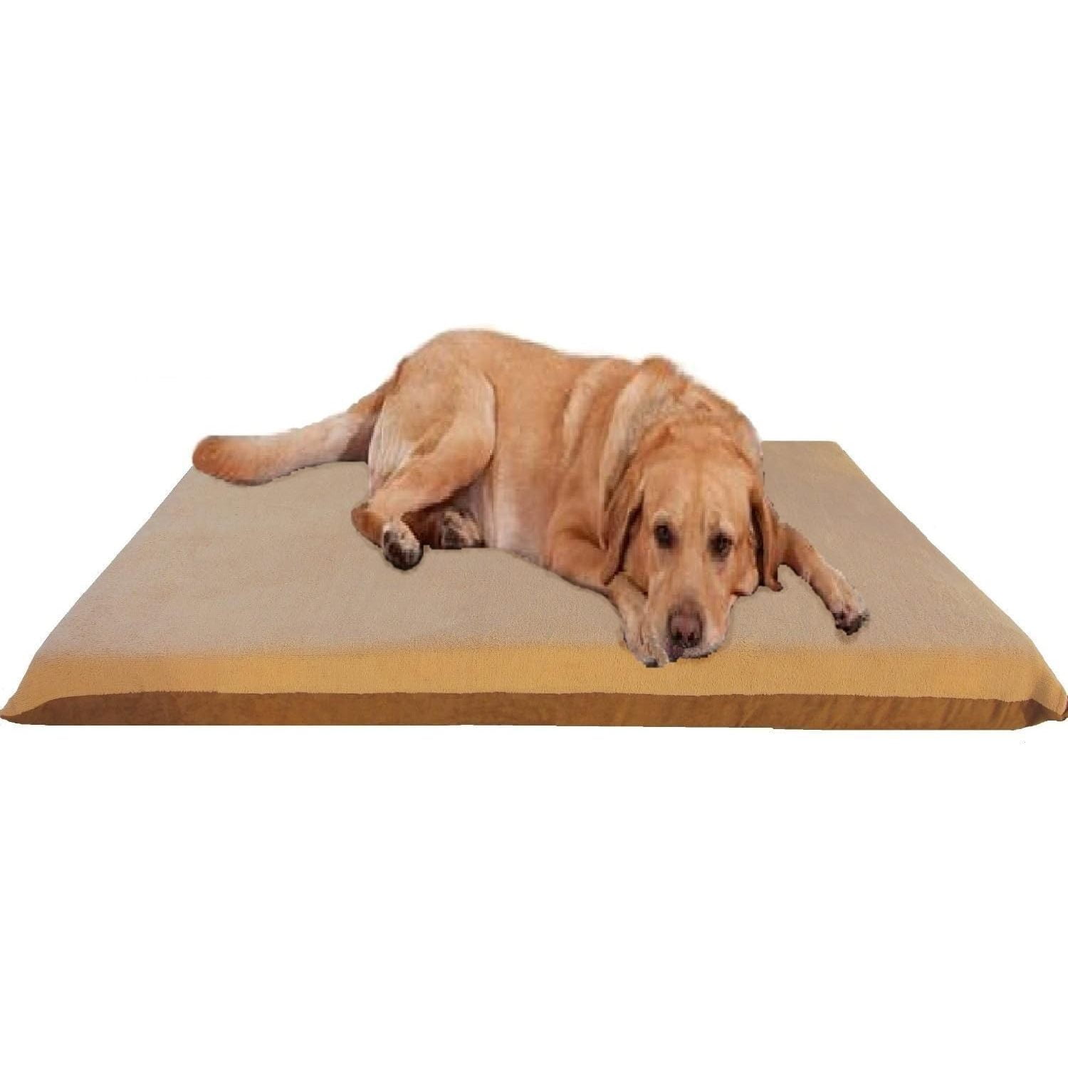 Bilot 47"X29"X4" Beige Color Orthopedic Waterproof Memory Foam Pet Bed ...