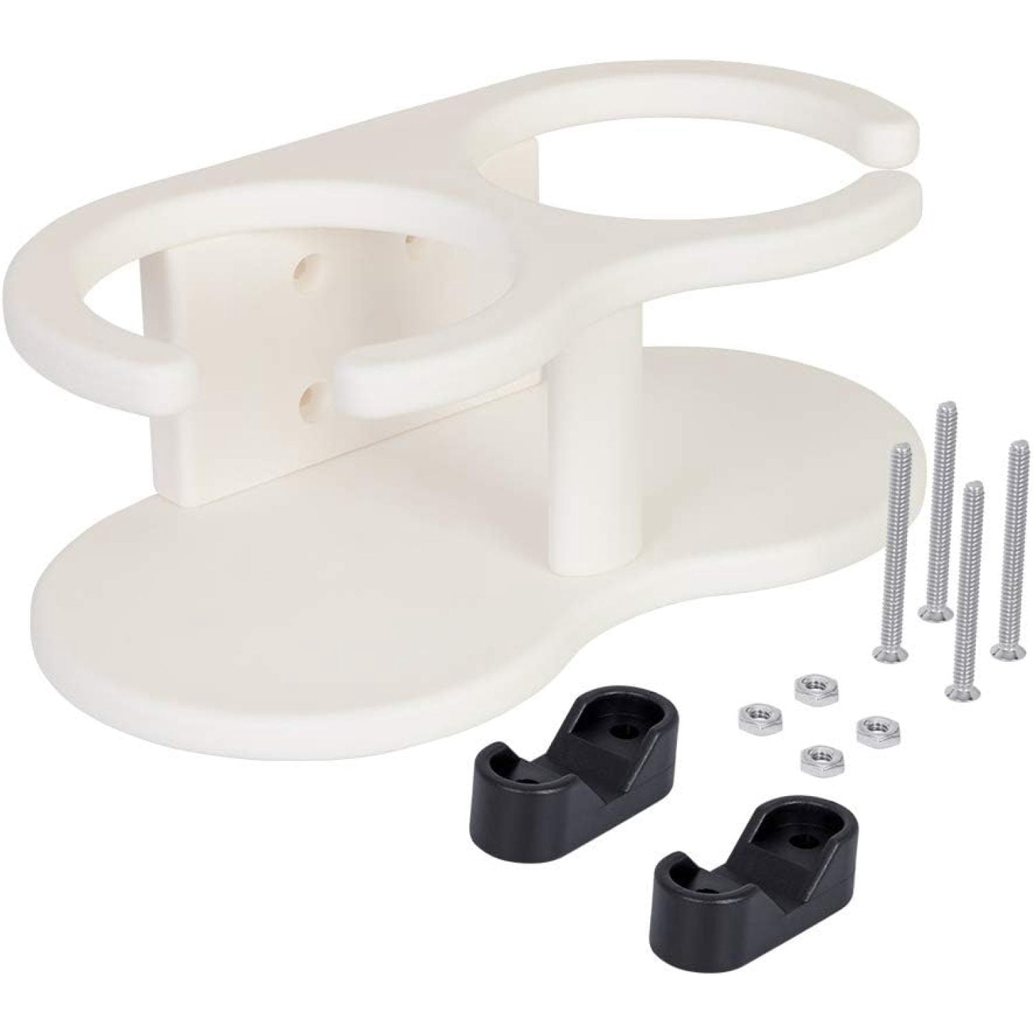 Bilot 56202C White Nylon Double Rail-Mounted Cup Holder for Horizontal ...