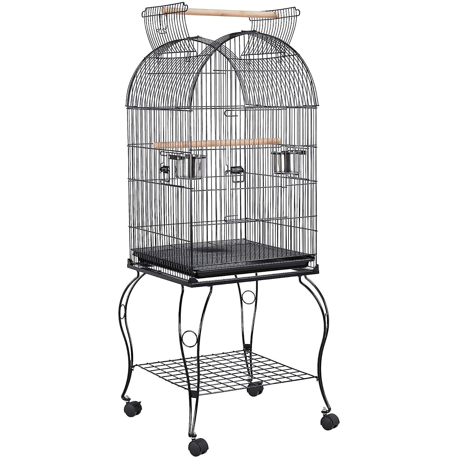 Bilot 59-inch Dome Open Top Large Medium Parrot Cage On Stand for Sun ...