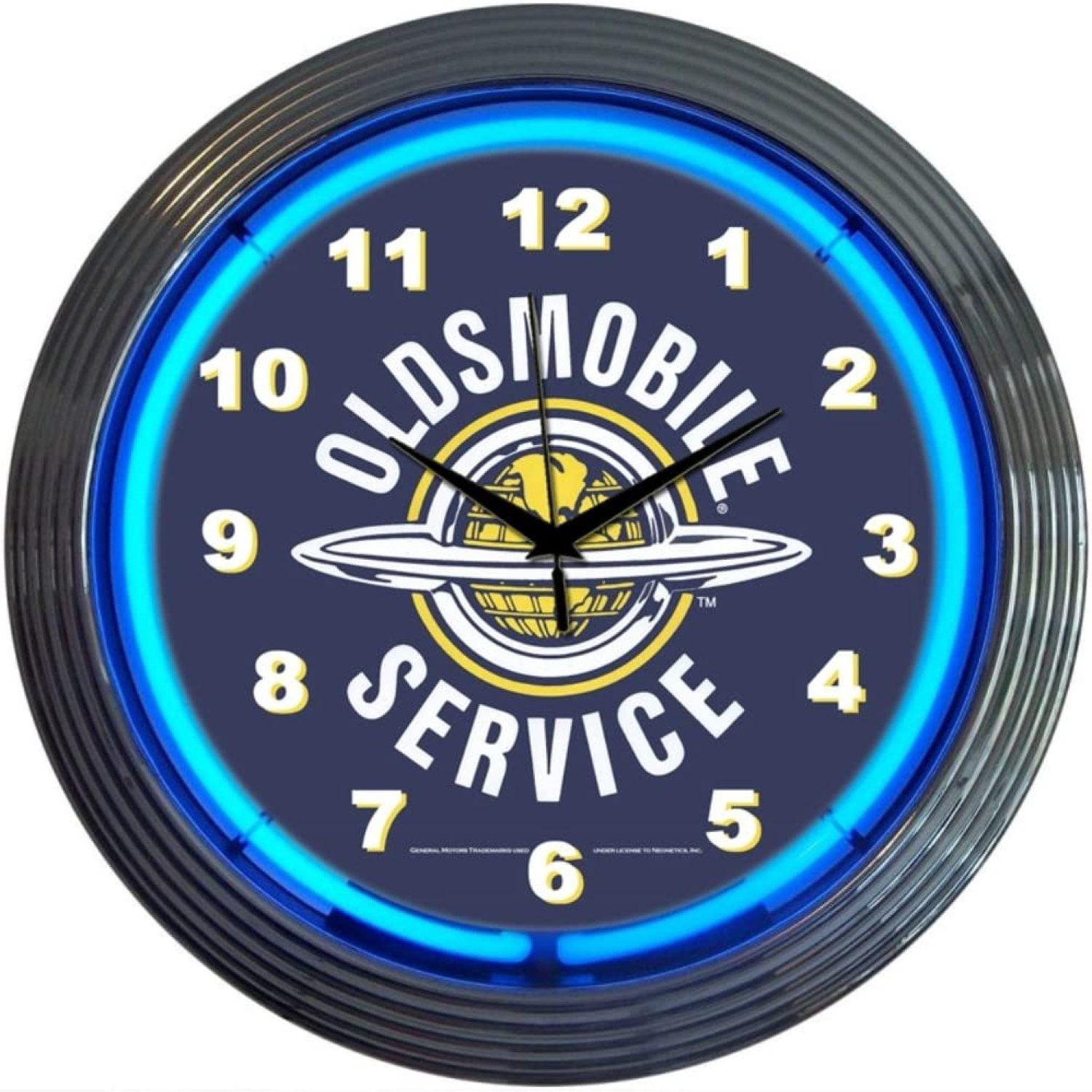 Bilot Cars and Motorcycles Oldsmobile Service Neon Wall Clock, 15-Inch ...