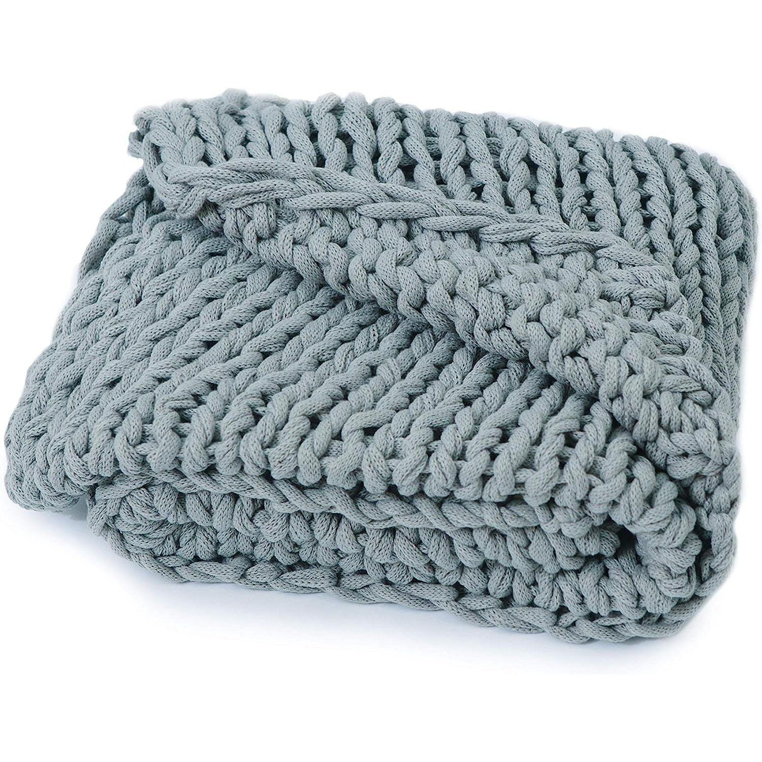 Bilot Chunky Cable Knit Throw Blanket for Couch, Sofa, Bedroom and ...