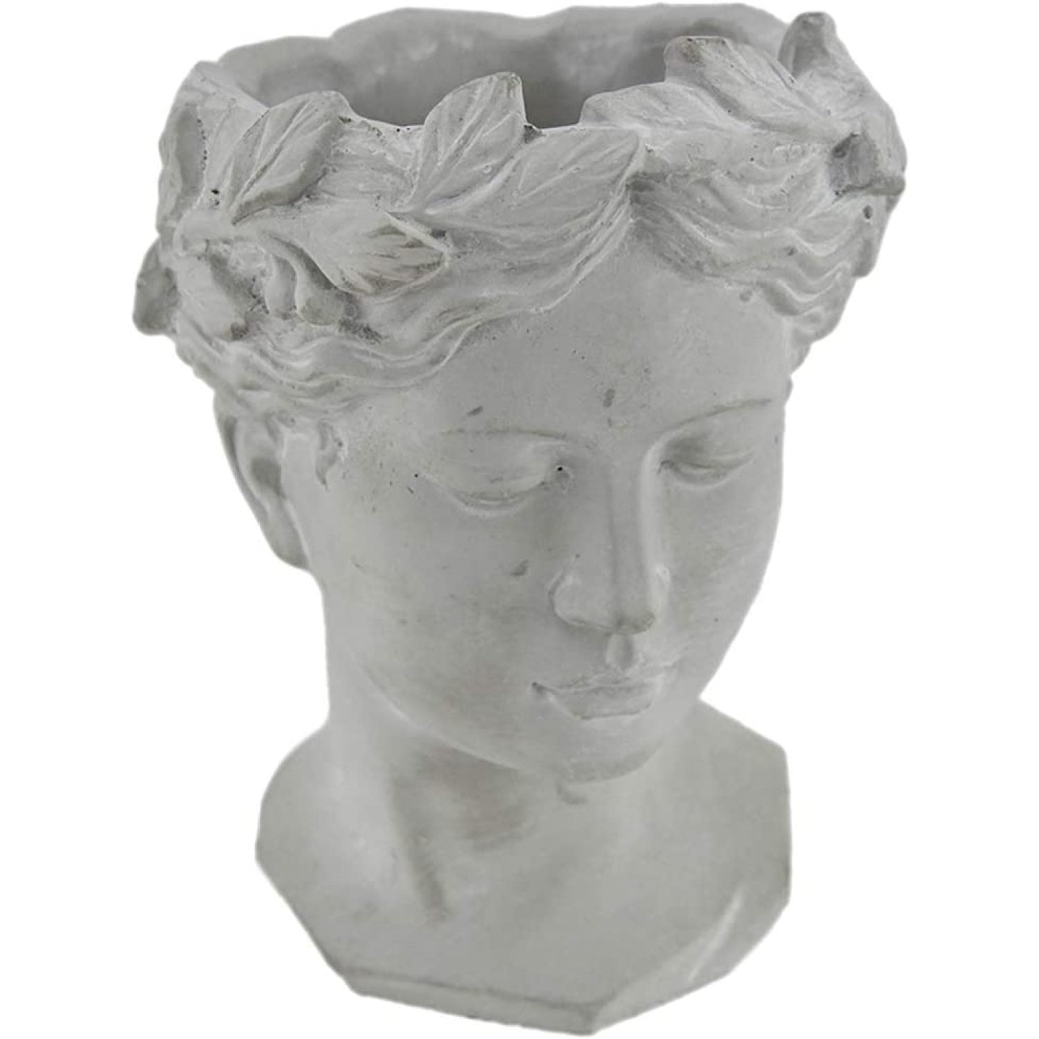 Bilot Classic Greek Grey Lady Indoor Outdoor Cement Head Planter ...