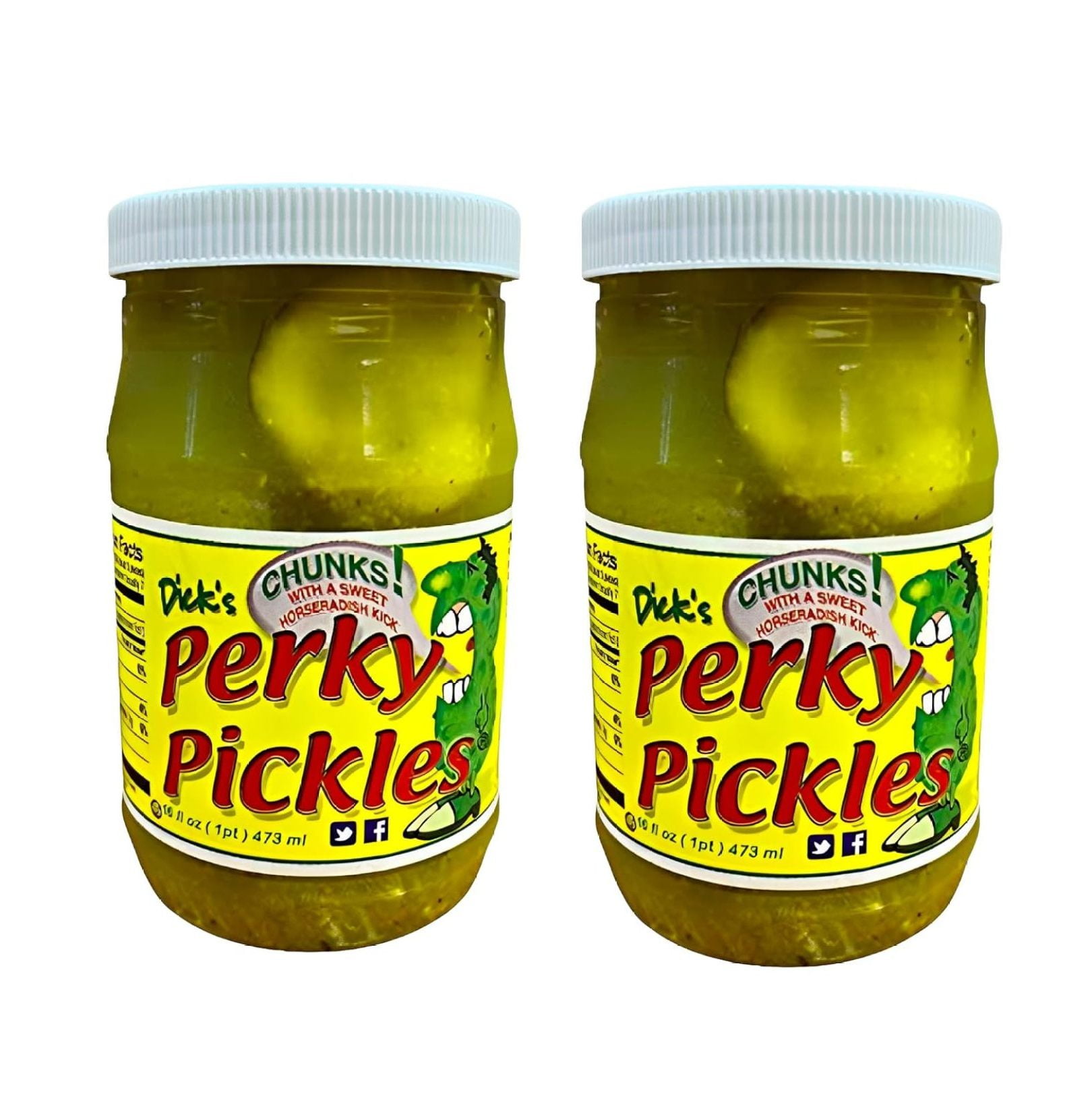 Bilot Dick's Perky Pickle Chunks with a Horseradish KICK (16 oz 2-Pack ...