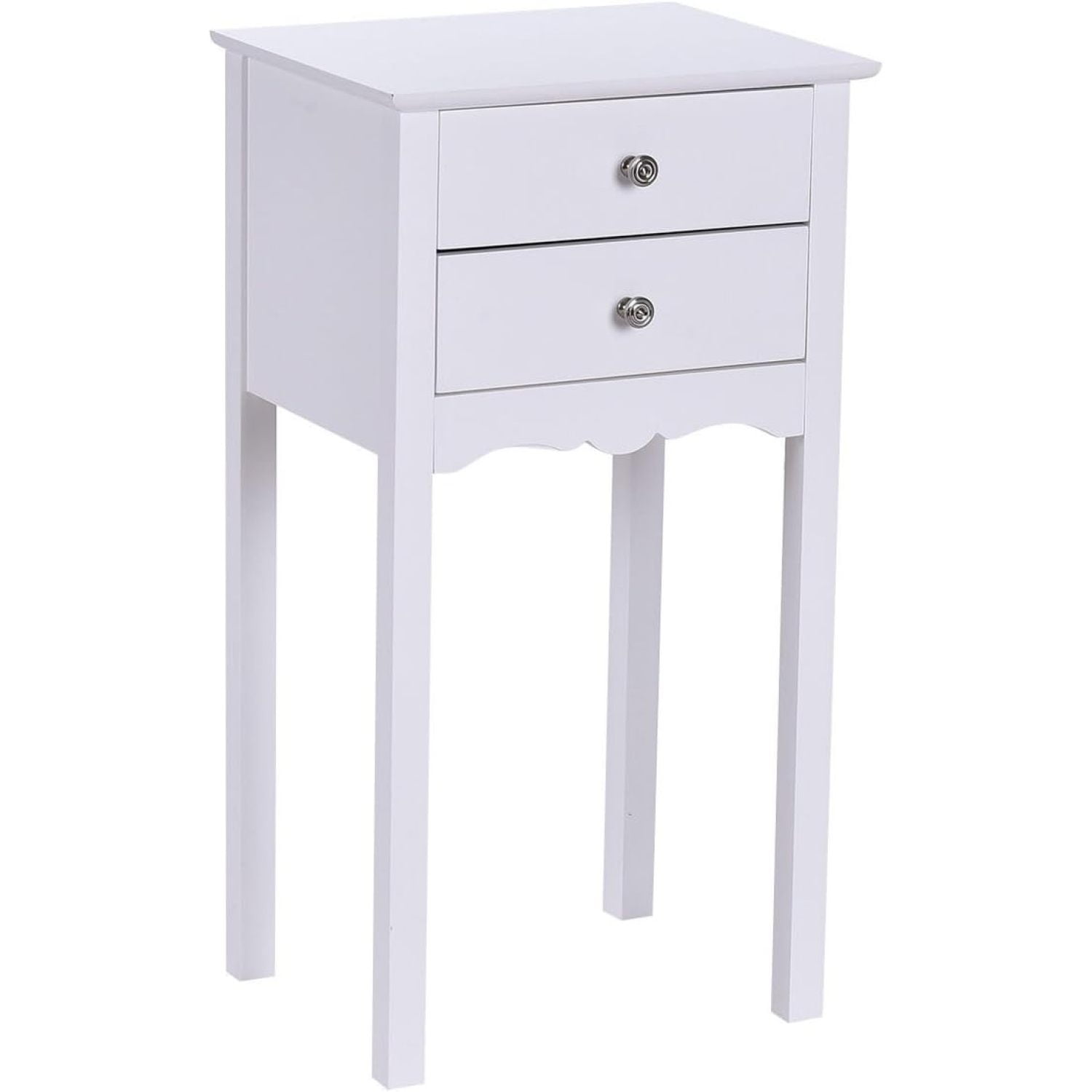 Bilot End Table w/ 2 Drawers Side Table Nightstand Multi-Purpose Accent ...