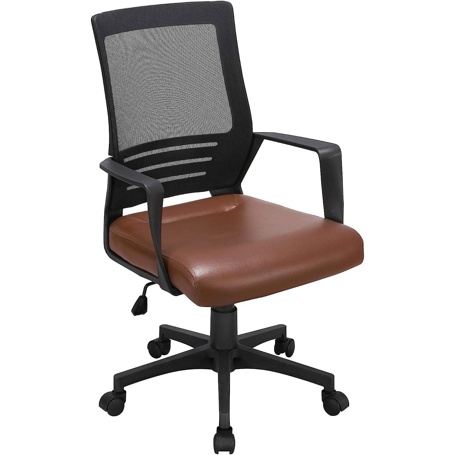 Bilot Ergonomic Home Office Chair Leather and Mesh Combine Desk Chair ...