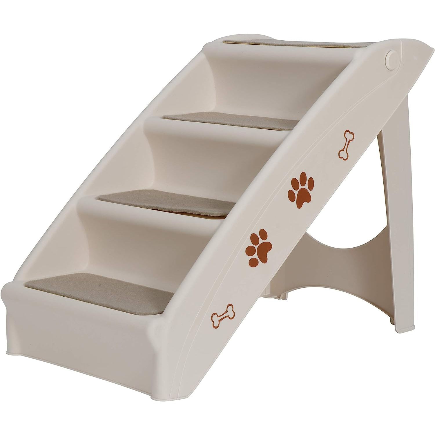 Bilot Foldable Pet Ladder,Pet Stairs with 4 Steps,Plastic Anti-Slip Pet ...