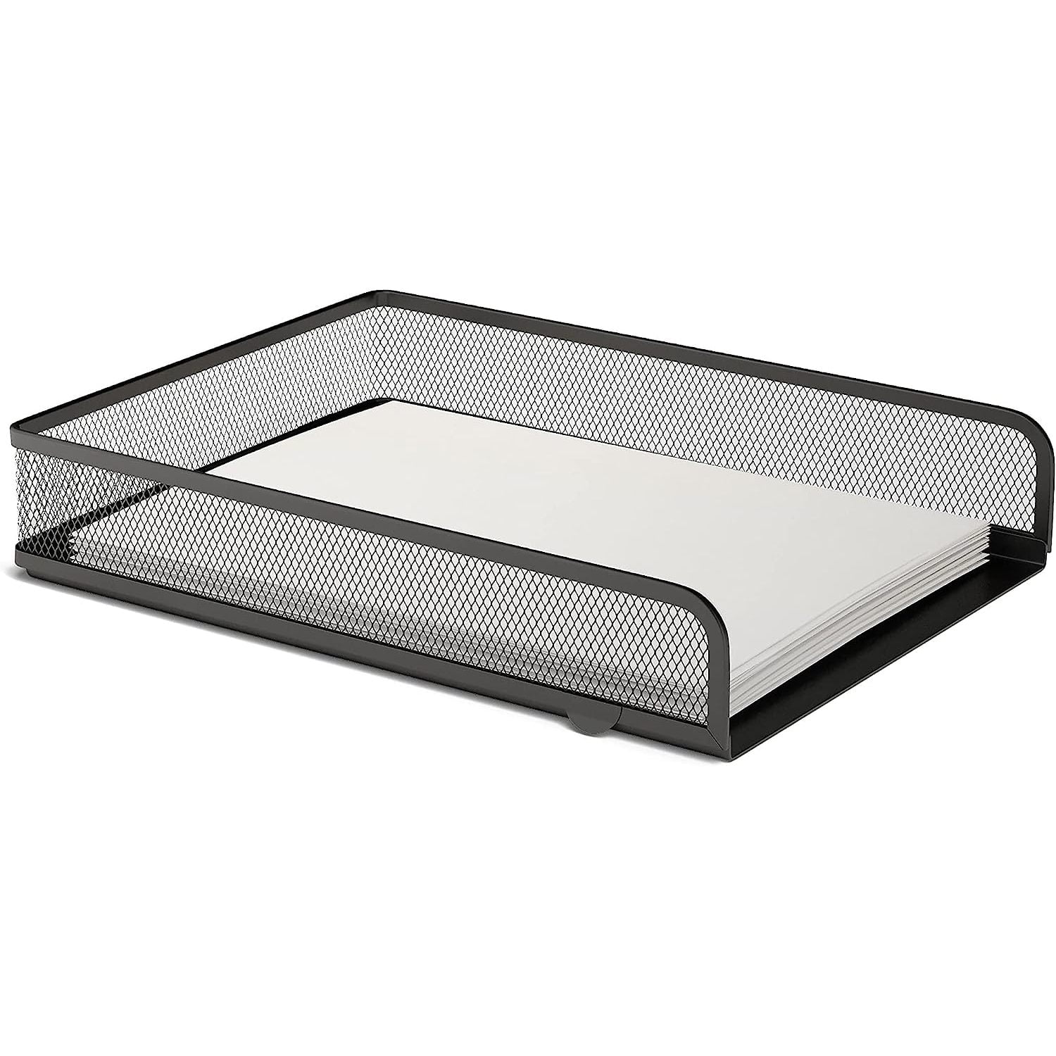 Bilot Front Load Stackable Metal Letter Tray, Matte Black, 2/Pack ...