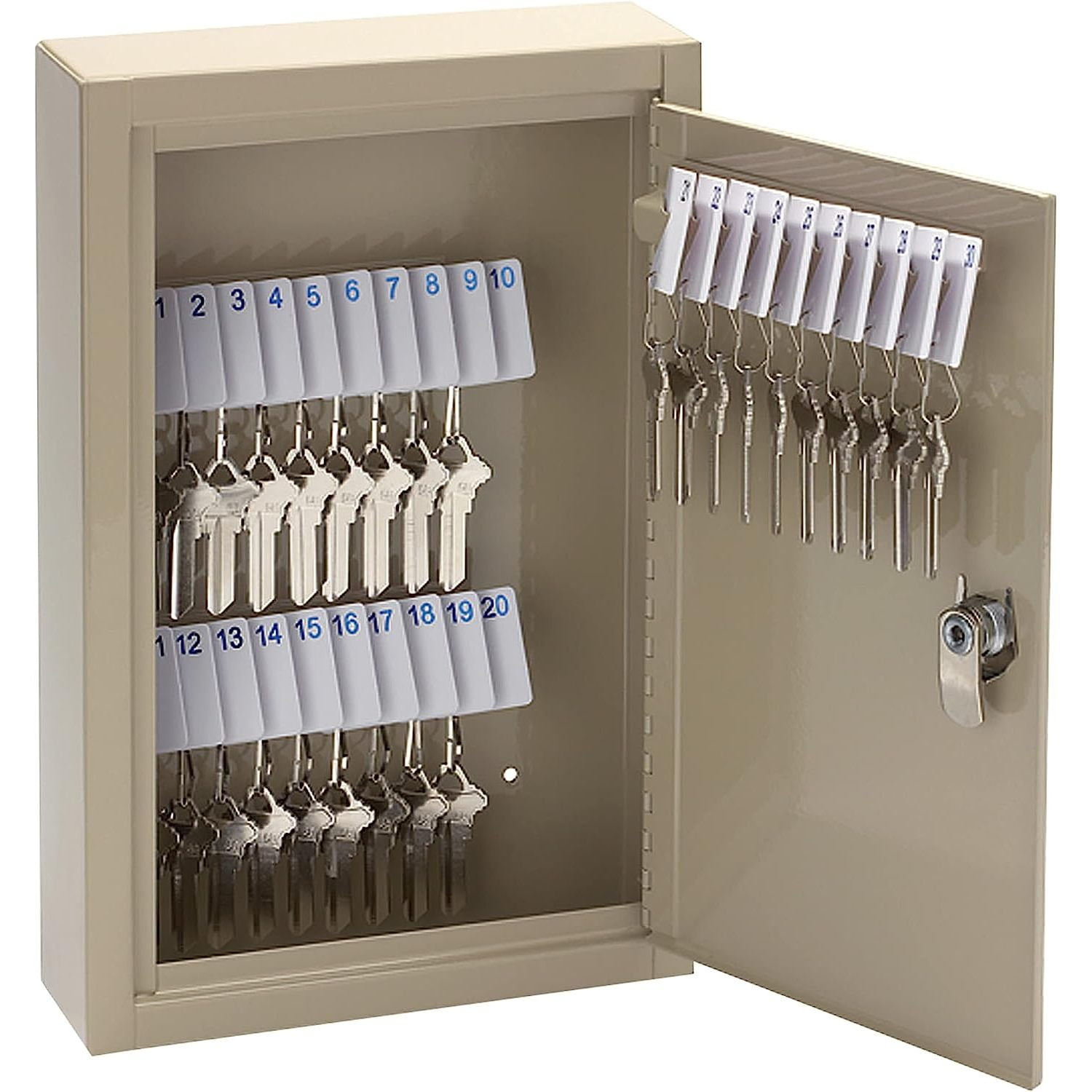 Bilot High-Security Locking 30-Key Cabinet, 12 1/8in.H x 8 1/8in.W x 2 ...
