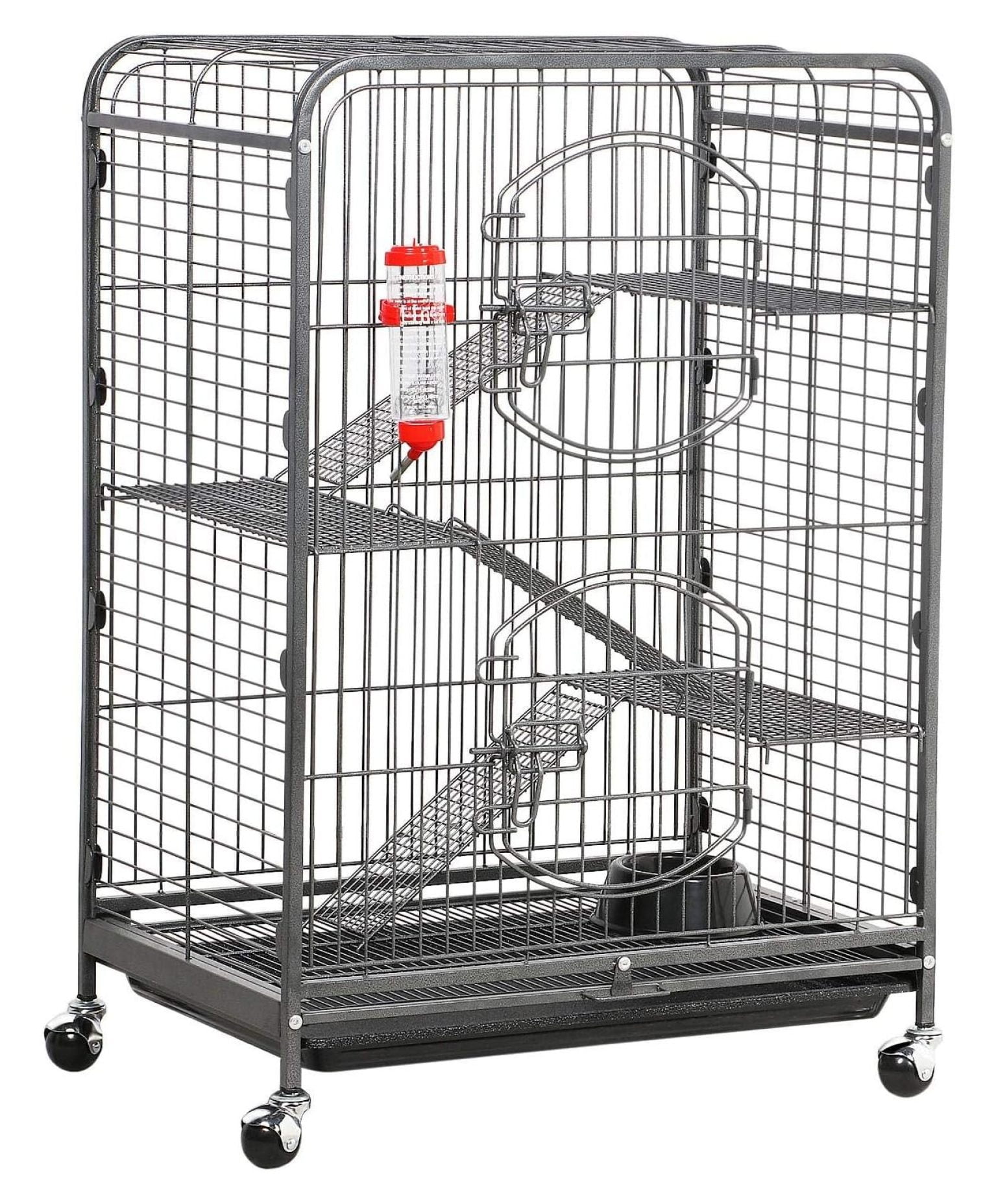 Bilot Metal 3-Tier Cage, 37 Inch Small Animals Pet Hutch with 2 Front ...