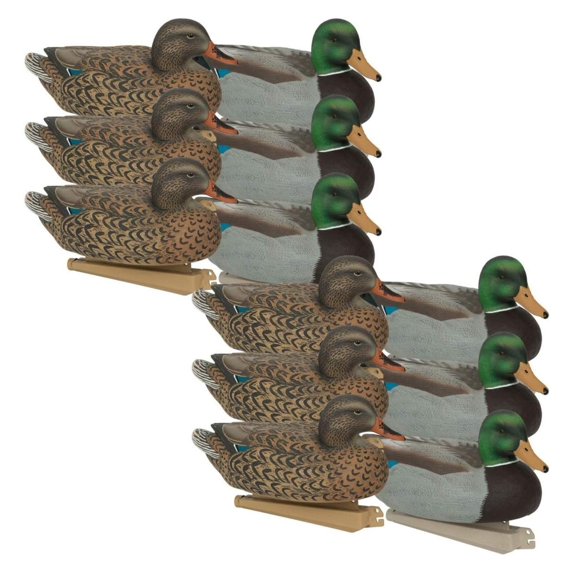 Bilot Outdoors ES Mallards, Dozen, Realistic Postures, 70010 - Walmart.com