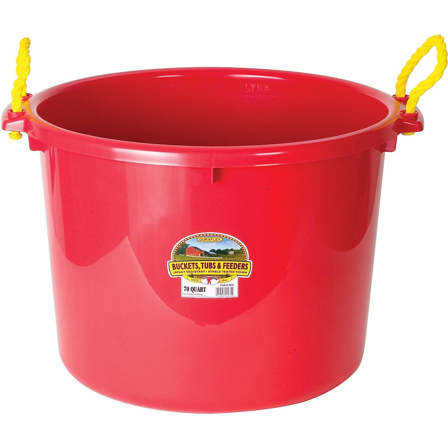 Bilot Plastic Muck Tub (Red) Durable & Versatile Utility Bucket with ...