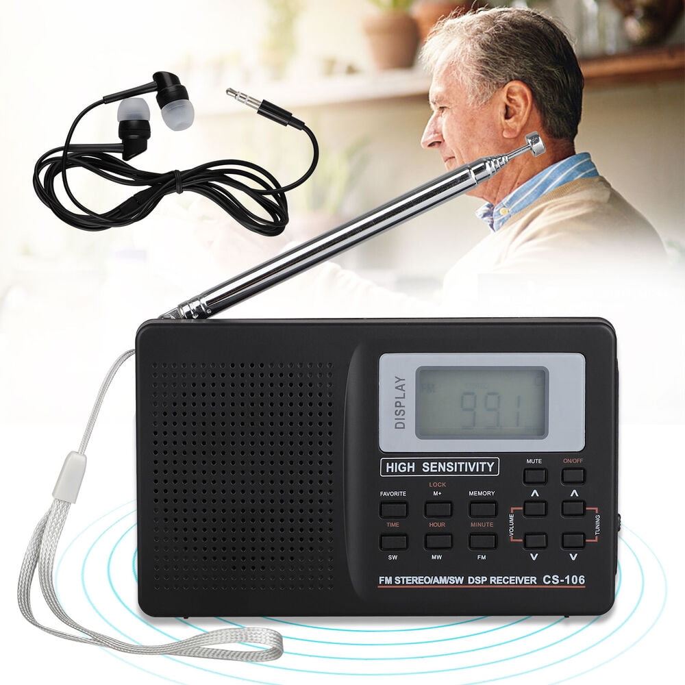 Bilot Battery Operated Small AM/FM Travel Pocket Personal Radio, Full ...