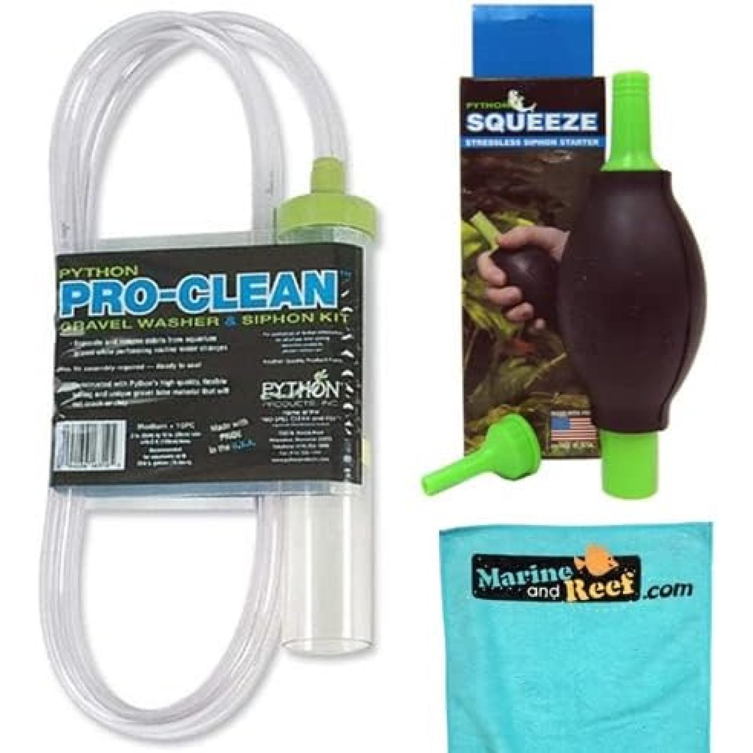 Bilot Python Pro-Clean Small, 1" X 12" Tube w/ 6 ft. Hose & Squeeze ...
