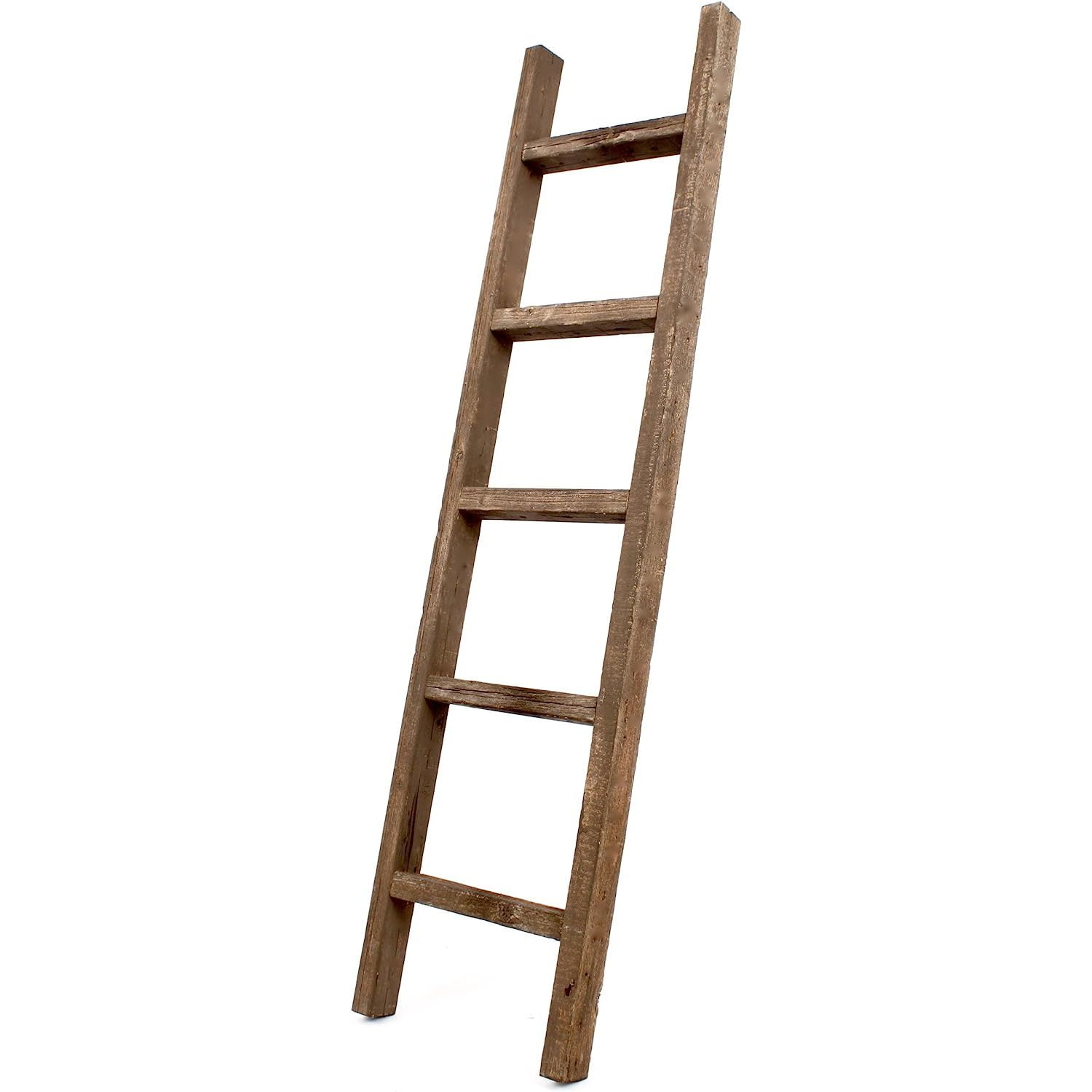 Bilot Rustic Decorative Ladder - 100% Upcycled Wood (60" x 12" x 1.5 ...
