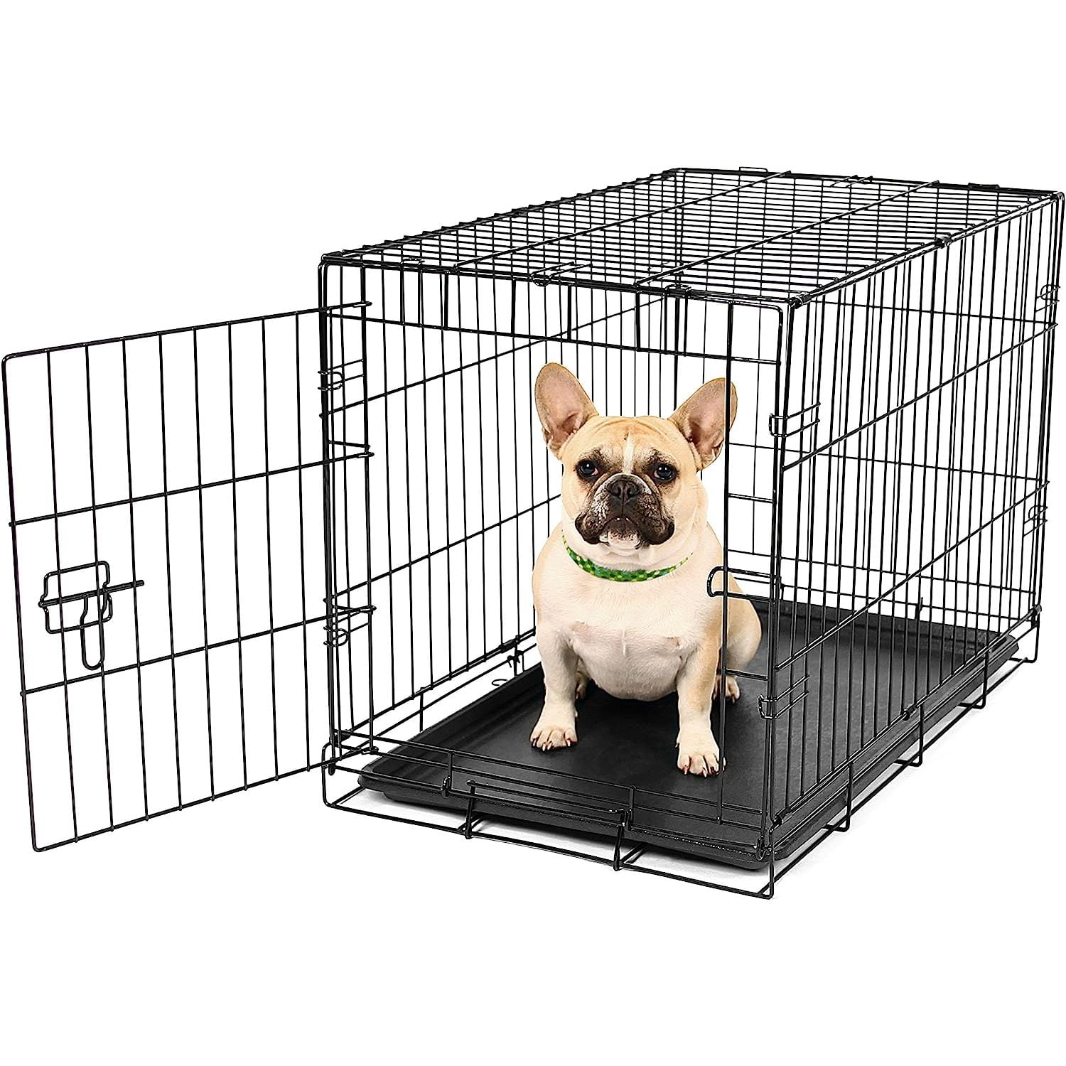 Bilot SECURE AND FOLDABLE Single Door Metal Dog Crate, Small - Walmart.com
