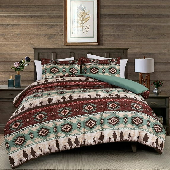 Audun Colorful Tribal Southwest 3-Piece Comforter Set - Aztec Printed ...