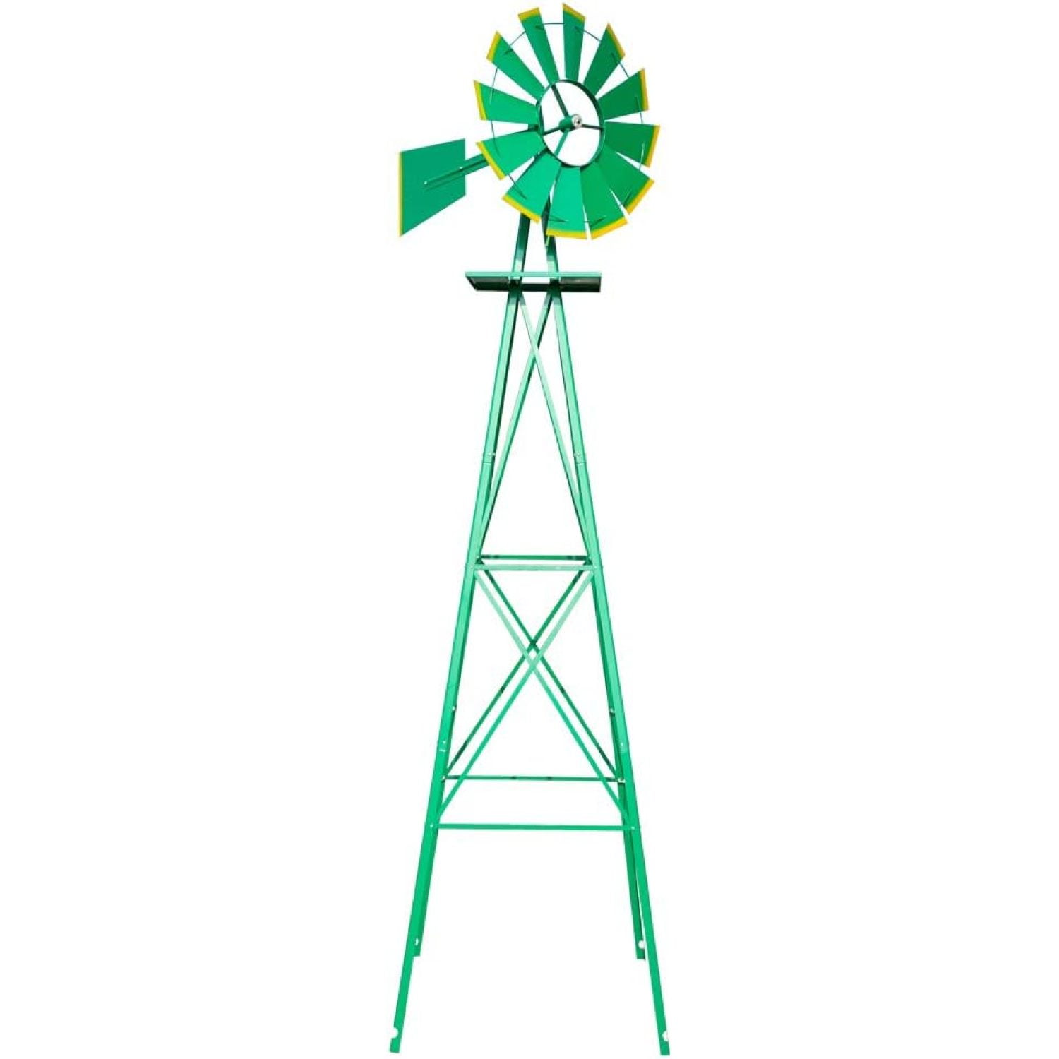 Bilot Upgrade 8FT Metal Windmill Ornamental Spinner Backyard Garden ...