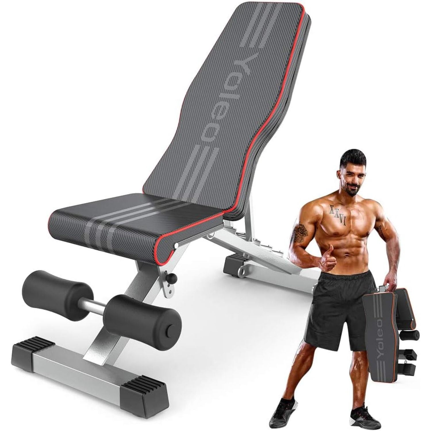 Bilot Weight Bench, 660LBS Adjustable/Foldable Strength Training Bench ...
