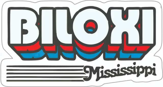 Biloxi Mississippi Sticker Phone Decal Water Bottle Stickers Car Decals ...