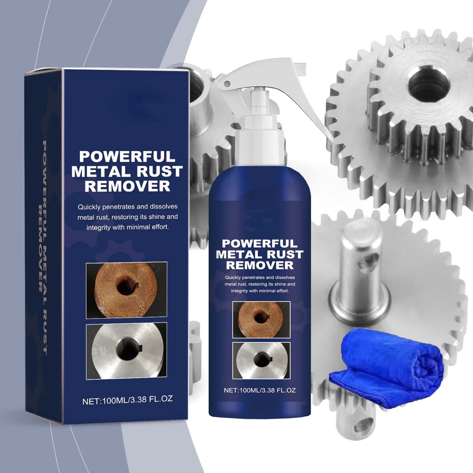 Bilqis 100ml Powerful Metal Rust Remover Spray Kit Fast-Acting Rust ...