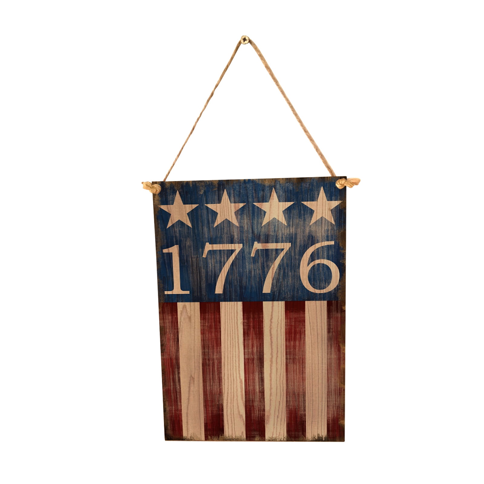 Bilqis 4th of July Wooden Hanging Pendant Signs with American Flag ...