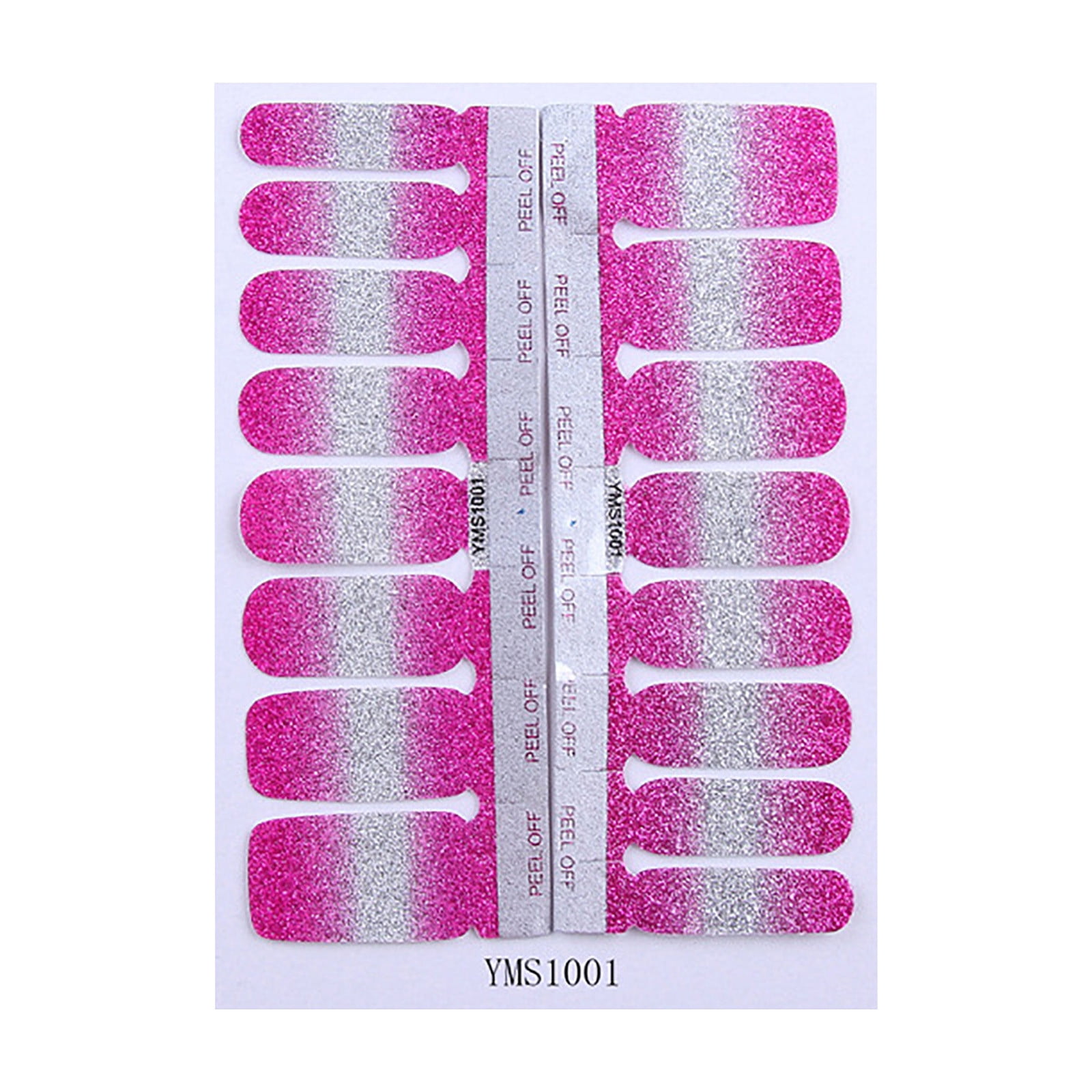Bilqis Deals Glitter Solid Color Nail Stickers Full Color Gradient Nail ...